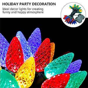 SOLUSTRE Outdoor Decor Strawberry String Lights LED Christmas Tree Hanging Lights Christmas Night Lights for Wedding Party Bedroom Outdoor Decoration (No Battery) Led String Lights