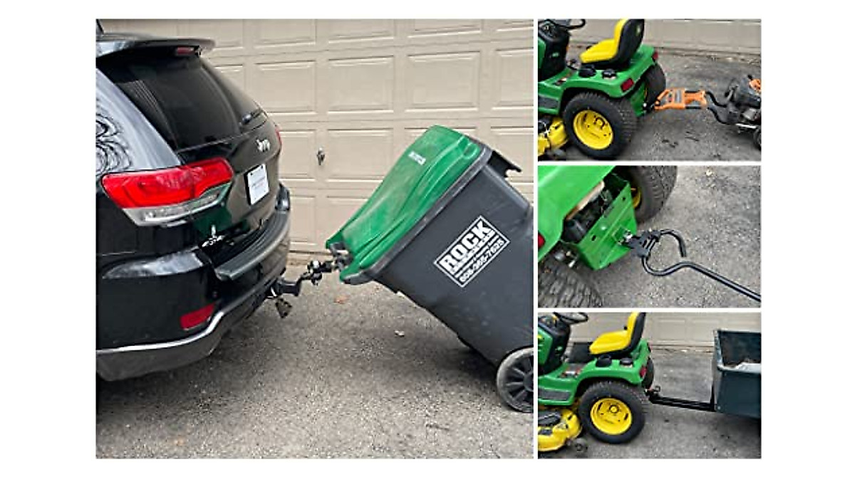 Garbage Commander Combo Hitch for Easy Towing of Cans and Equipment