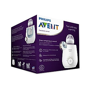 Philips Avent Fast Baby Bottle Warmer with Smart Temperature Control and Automatic Shut-Off, SCF358/00
