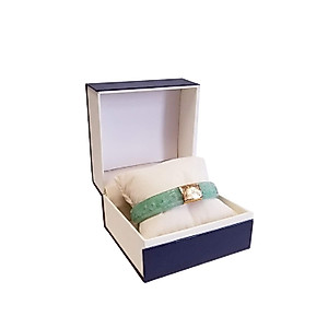 Regalia by Ulti Ramos 14K Yellow Gold Real Jade Hand Carved Bangle Bracelet