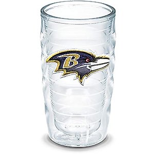 Tervis Made in USA Double Walled NFL Baltimore Ravens Insulated Tumbler Cup Keeps Drinks Cold & Hot, 10oz Wavy - No Lid, Primary Logo