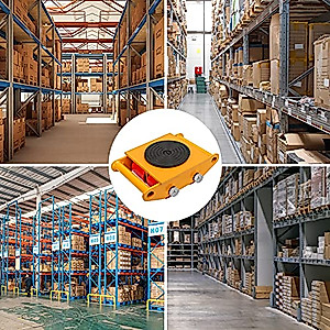 XCFDP Machine Skates, 6T Machinery Skate Dolly, 13200lbs Machinery Moving Skate, Machinery Mover Skate with 360° Rotation Cap, Heavy Duty Machine Dolly Skate for Industrial Moving Equipment, 1pc