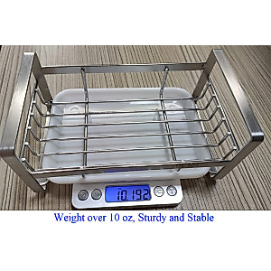 vastland Sponge Holder for Kitchen Sink, Sink Caddy - Kitchen Organizer for Dish Sponge,Soap,Brush and More