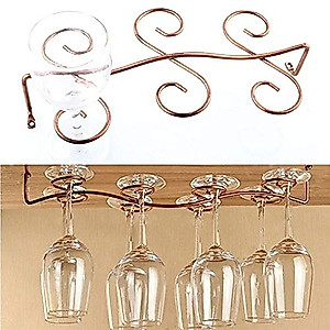 HAOZHAO Practical Wine Glass Rack Stemware Hanging Under Cabinet Holder Hanger Shelf Kitchen (Color : 8 Cup Rack)