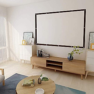 NIERBO Double Layer Projector Screen 150 inch 16:9 Portable Projection Movie Screen 3D with Less Light Transmission for Home Theater Outdoor Indoor Office with 20 Nails