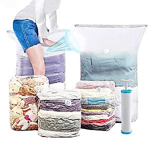 Vacuum Storage Bags , Jumbo 5 Pack ( 39.3 x 31.5 x 12.5 Inch) Large Vacuum Storage bags,80% More Storage! for Vacuum Storage Bags for Comforters, Blankets, Bedding, Clothing. Closet Organizers and Storage, No Pump Needed (5pcs( 39.3x 31.5 x 12.5 inches))
