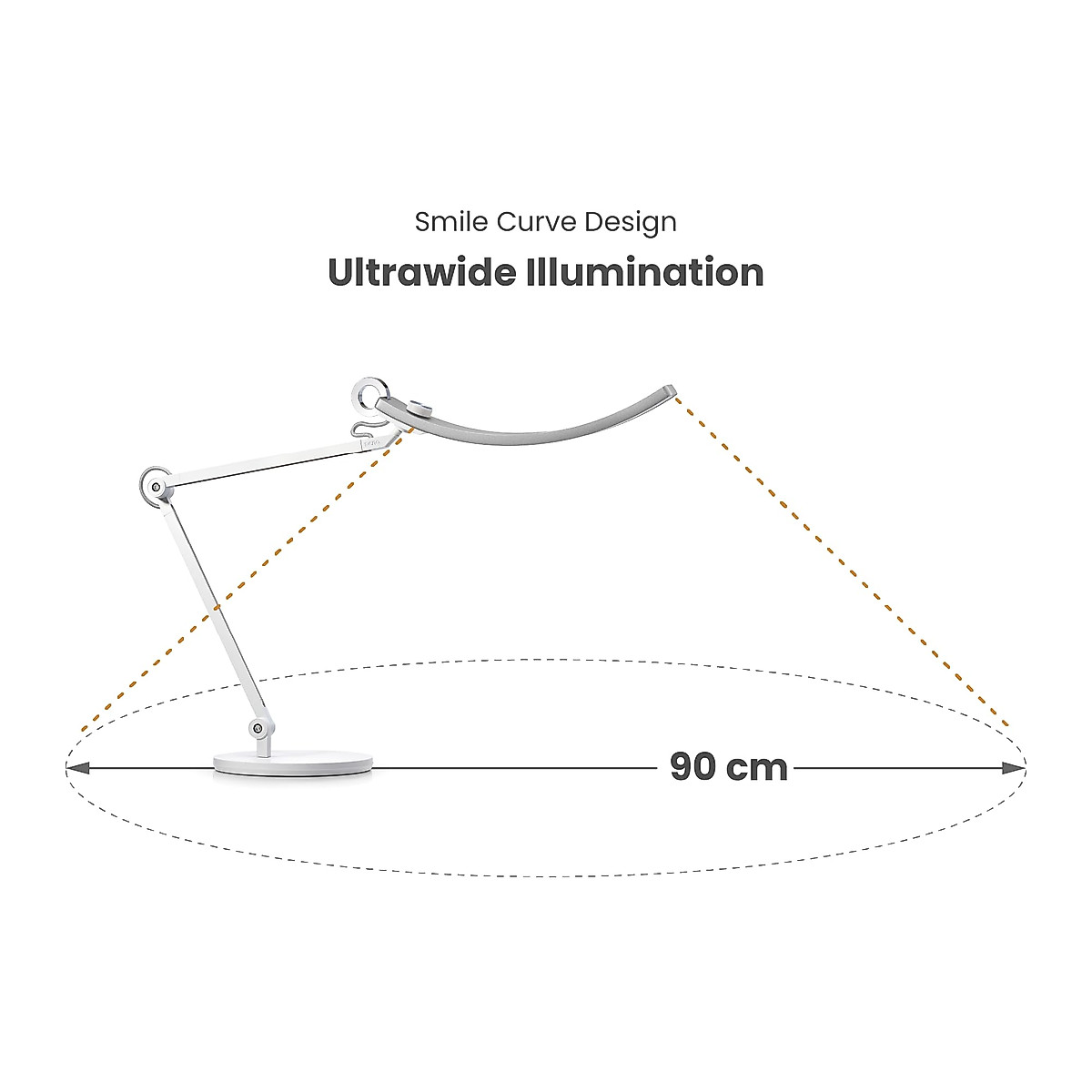 BenQ eReading LED Desk / Task / Swing Arm Lamp: Eye-Care, Auto-Dimming, CRI 95, 13 Color Temperatures, 35” Wide Illumination for Home Office, Bedroom, Living Room (Silver)
