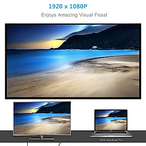 USB-C To VGA,CableDeconn Thunderbolt 3 Type C to VGA Male Converter Adapter Cable 1.8M