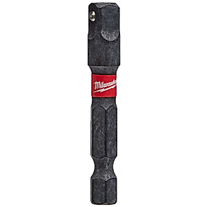 Milwaukee 48-32-5030 Shockwave Steel Impact Duty 1/4 Inch Hex Shank to 1/4 Inch Square Socket Adapter