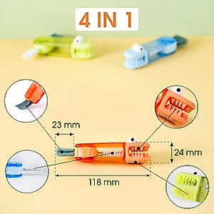 GOKOZIKI 4 in 1 Multifunctional Gap Cleaning Brush, Silicone Lid Cleaning Brush, 3 in 1 Cleaning Brush for Tumblers and Cups, Water Bottle Cleaning Tool, Lid Cleaner, Kitchen Gadget Brush