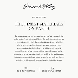 Peacock Alley Diamond 6 Piece Towel Set - Luxurious 100% Long-Staple Turkish Cotton - Soft, Absorbent & Fast Drying, Linen