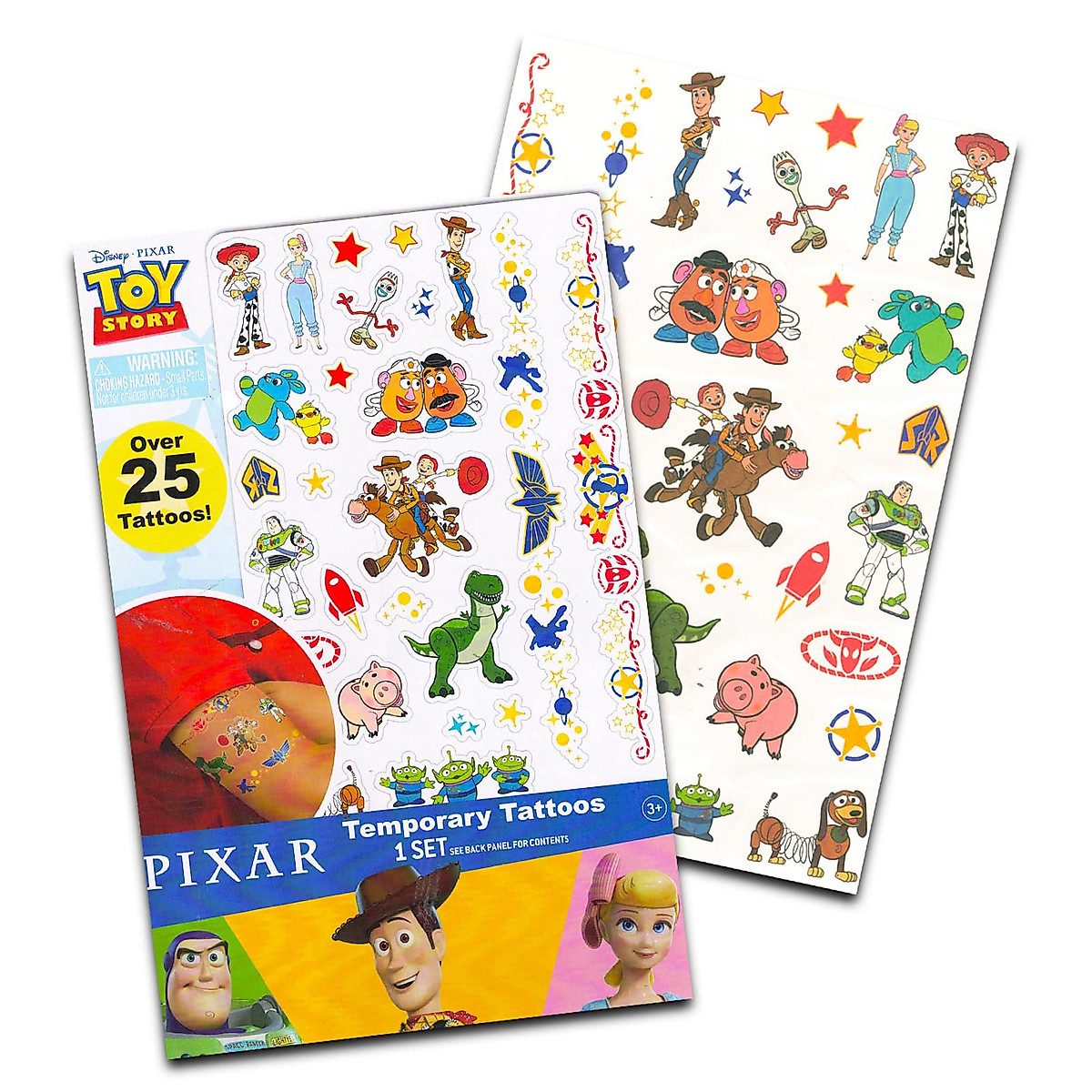 Pixar Disney Party Supplies For Kids - 100 Temporary Tattoos Party Favors. Featuring Tsum Tsum, Finding Nemo, Disney Cars, and Toy Story!