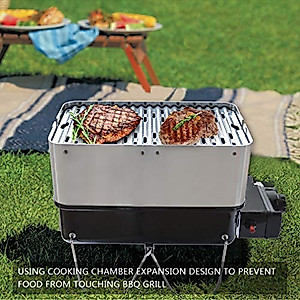 onlyfire Rotisserie Kit Fits for Weber Go Anywhere Barbecue Grill