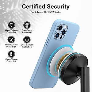 Wireless Charger, 3-in1 Magnetic Charging Station Fast Wireless Mag-Safe Charging Stand (Upgraded Black)