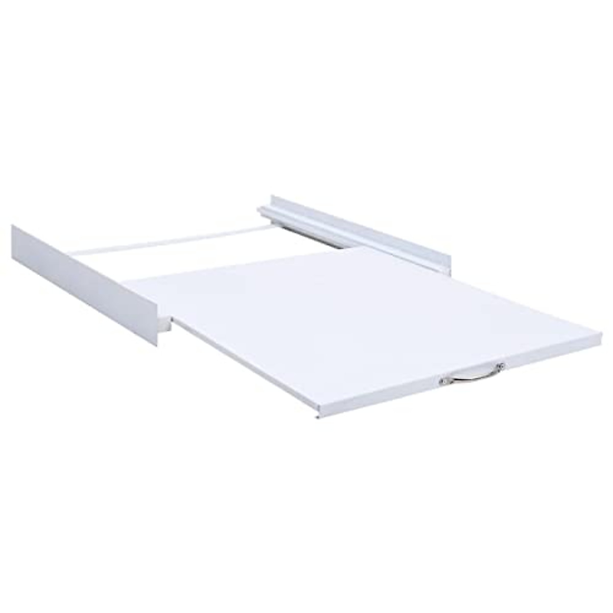 Tidyard Washing Machine Stacking Kit with Pull Out Shelf Steel Washing and Drying Machine Pedestal White 27.2 x 26.8 x 3.1 Inches (W x D x H)