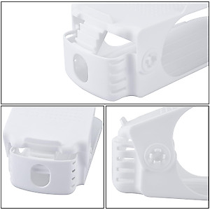 HOMOKUS Shoe Slots Organizer for Closet Organization, 20 Pack Adjustable Shoe Stacker Space Saver,Double Layer Shoe Rack Organizer Holder with 4 Different Height (White)