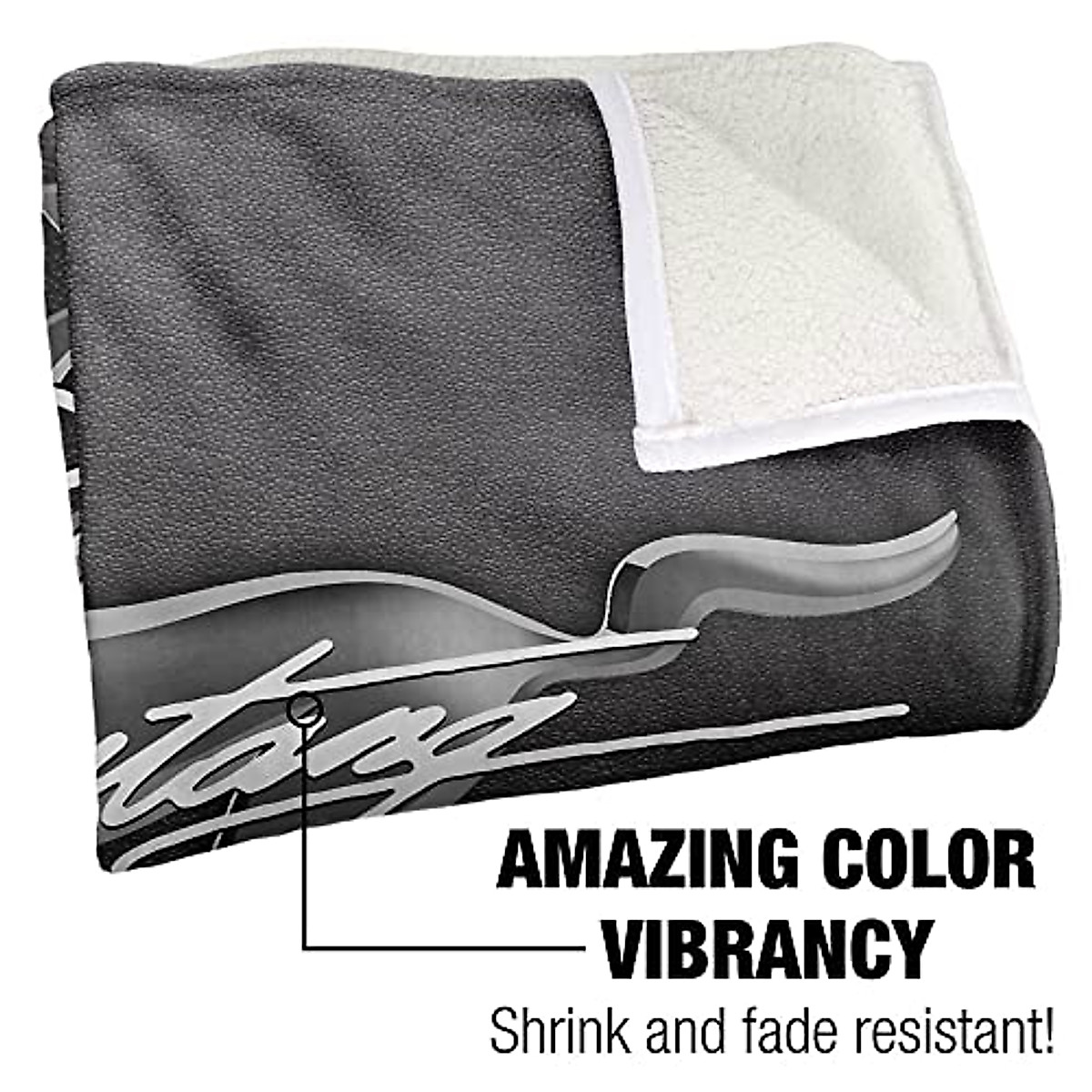Ford Mustang Blanket, 50"x60", Mustang Logo Silky Touch Sherpa Back Super Soft Throw Blanket