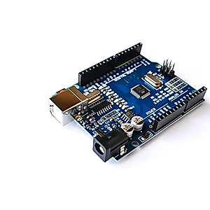 UNO R3 Board ATmega328P with USB Cable for Arduino - Compatible with Arduino UNO R3 Mega 2560 Nano Robot for Arduino IDE AVR MCU Learner K53, Blue