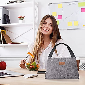 Lifewit Lunch Bag for Women Men, Insulated Lunch Box, Reusable Lunch Tote for Meal Prep, Work, Travel, Grey