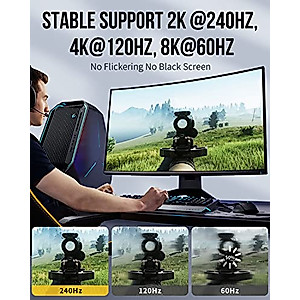 8K HDMI 2.1 Cable 3ft, TechDuck Premium Braided 28AWG High Speed 8K@60Hz 4K@120Hz/144Hz 48Gbp HDMI Cord, Dynamic HDR eARC/ARC Dolby, Certified UHD HDMI to HDMI Cable for Gaming/Monitor/Ultra HD TV