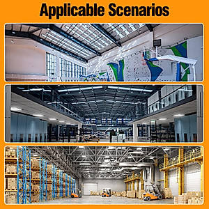 ONLYLUX Super Bright LED High Bay Lights 200W, 30000LM 6500K UFO High Bay Led Shop Lights AC100-277V with Plug Industrial Warehouse Workshop Factory Barn Garage Area Lighting Fixture - 8 Pack