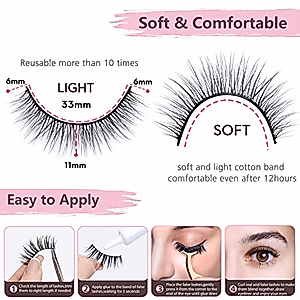 SONAFEEL Short False Eyelashes Natural Look Wispy Strip Lashes Pack 11mm 12Pairs Small Lashes 3d Mink Eyelashes Reusable Lightweight Short Natural Eyelashes