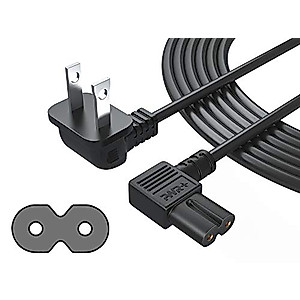 Pwr Extra Long 12Ft AC Wall 2 Slot Tv Power Cord for Samsung LG TCL Sony: 2 Prong AC Wall Plug 2-Slot LED LCD Insignia Sharp Toshiba JVC Hisense Electronics UN65KS8000FXZA UN40J5200AFXZA UL Listed