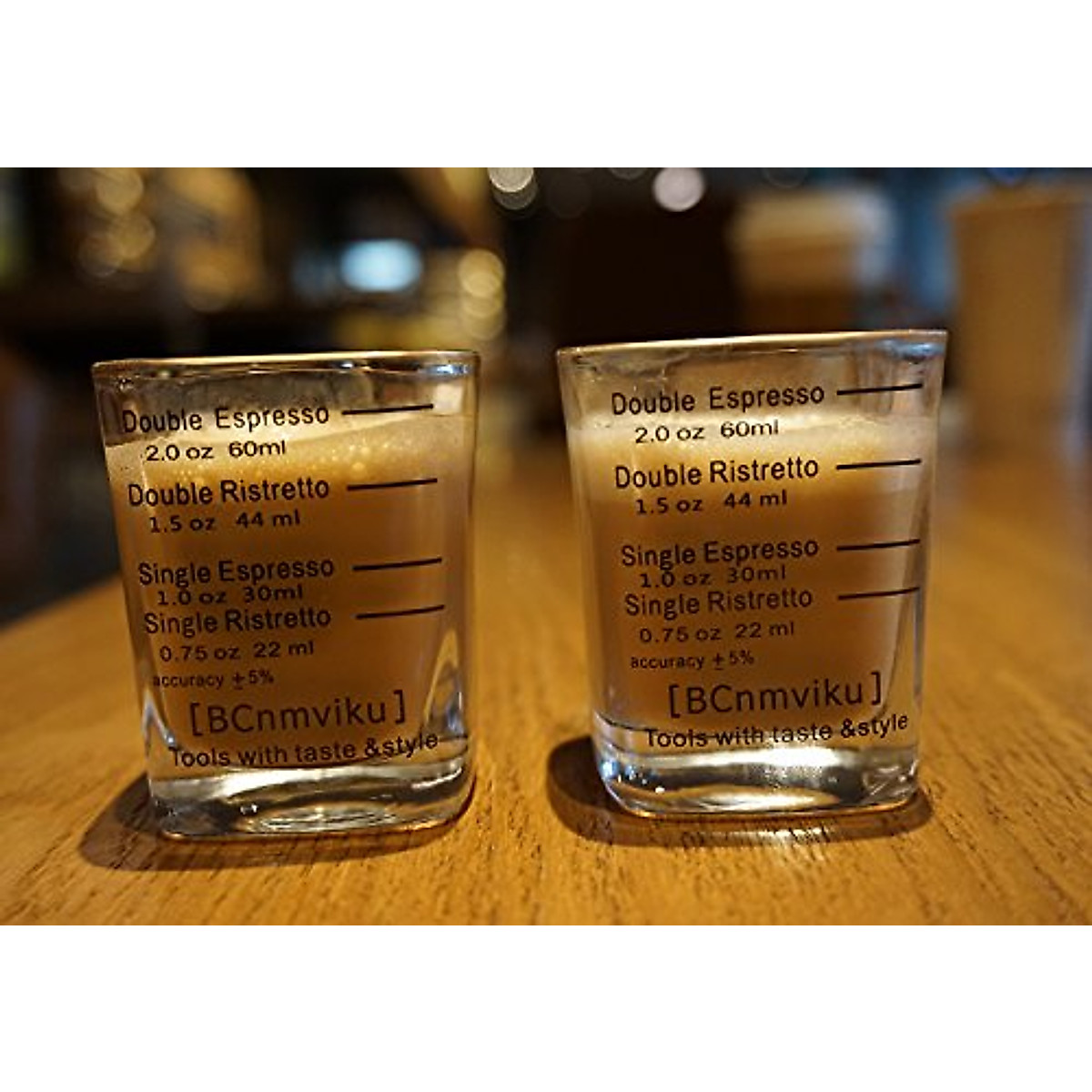 Espresso Shot Glasses Measuring cup Liquid Heavy Glass Wine Glass Shot Glass 26-Incremental Measurement 2 OZ 2 Features 60ML (Sturdy-2 pack)