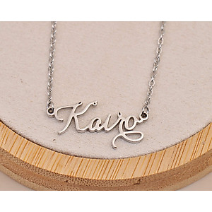 A Missing Dog Cobi Name Necklace Custom Personalized Name Plate Jewelry for Birthday