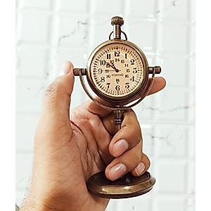 PORTHO Custom Anniversary Gift Desk Clock, Silent Desk clock for home decor, Perfect gift on Graduation day, Wedding anniversary, Valentine's day, Old school time piece