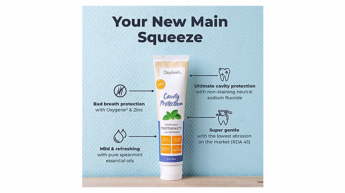 Oxyfresh Cavity Protection Fresh Mint Fluoride Toothpaste | Low ...