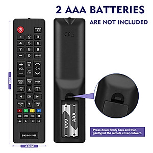 JNGKE Universal Remote Control for Only All Samsung TV, Samsung Remote for Samsung Smart TV LED LCD QLED 4K 3D Series, for All Samsung TV Remote Model Black