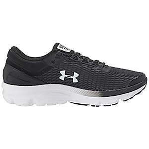 Under Armour Women's Charged Intake 3 Athletic Shoe, black//white, 11 M US