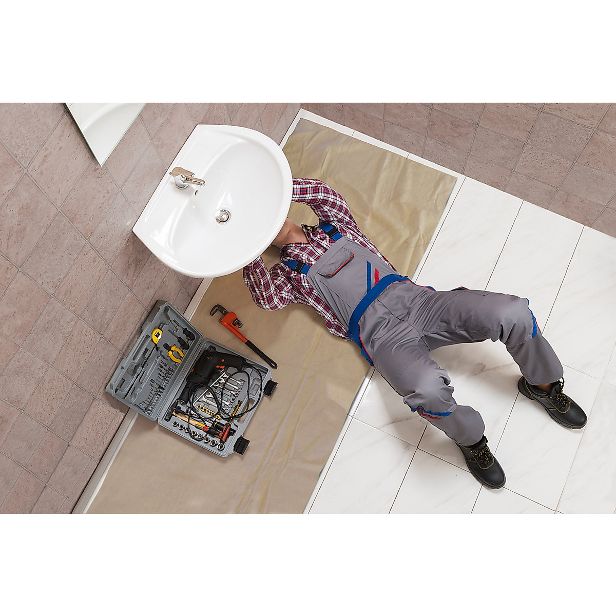 CoverGrip 8 Oz Canvas Safety Drop Cloth, 3.5' x 12', (Pack of 8)