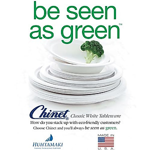 Chinet 21244 Classic White Molded Fiber Plates 6 3/4-Inch White 125/Pack