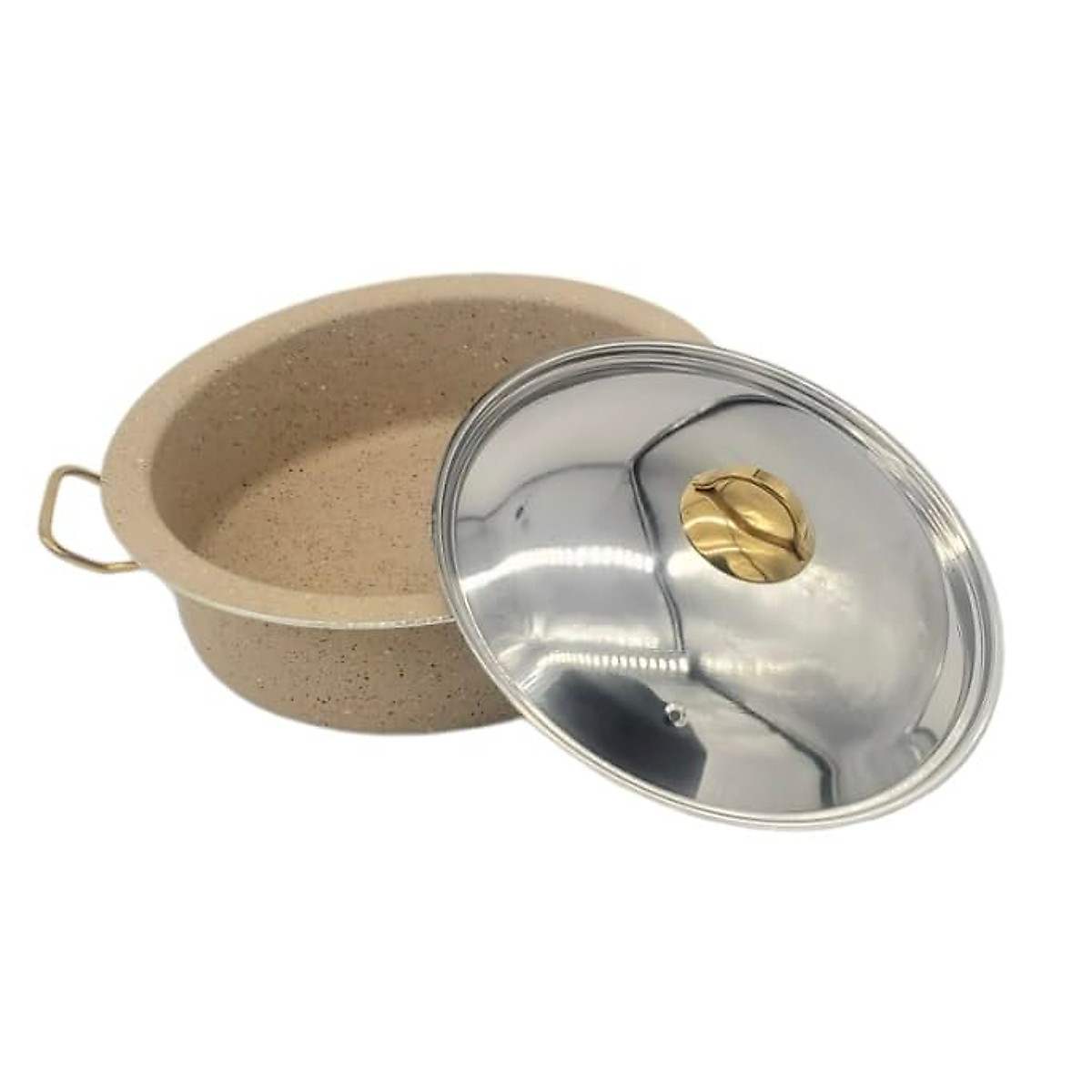 Maqluba (Makloubah) Aluminum Non-Stick Granit Coated Pot طنجرة المقلوبه