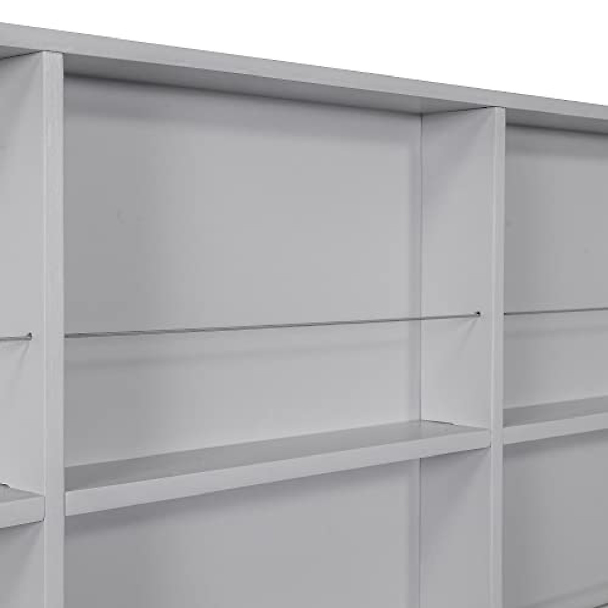 YOPTO Full Size House Bed with Trundle,Pine Wood Playhouse Bed Frame W/Storage Shelf,Front and Rear Guardrails,No Box Spring Needed,Easy Assembly,for Kids,Boys,Girls