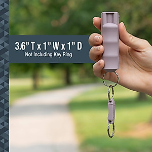 SABRE Pepper Spray, Quick Release Keychain for Easy Carry and Fast Access, Finger Grip for More Accurate and Faster Aim, Maximum Police Strength OC Spray, 25 Bursts, Secure and Easy to Use Safety