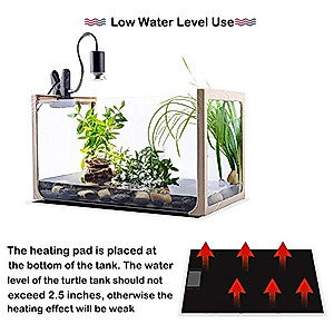 Linifar 2 Pack Reptile Heating Pads, Temperature Adjustment Under Tank Terrarium Heater Mat for Tortoise Turtle Bearded Dragon Snake Lizard Hermit Crab (14W)