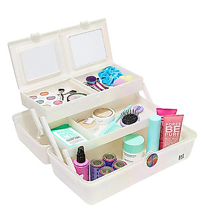 CABOODLES ULTIMATE ON-THE-GO GIRL, White opal Cosmetic Case