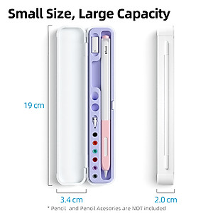 Joosko Magnetic Carrying Case Compatible with Apple Pencil 2nd Generation and 1st Gen Pencil and Samsung Galaxy S-Pen Series, Pencil case Consists of Hard PC Shell and Soft Silicone Inner