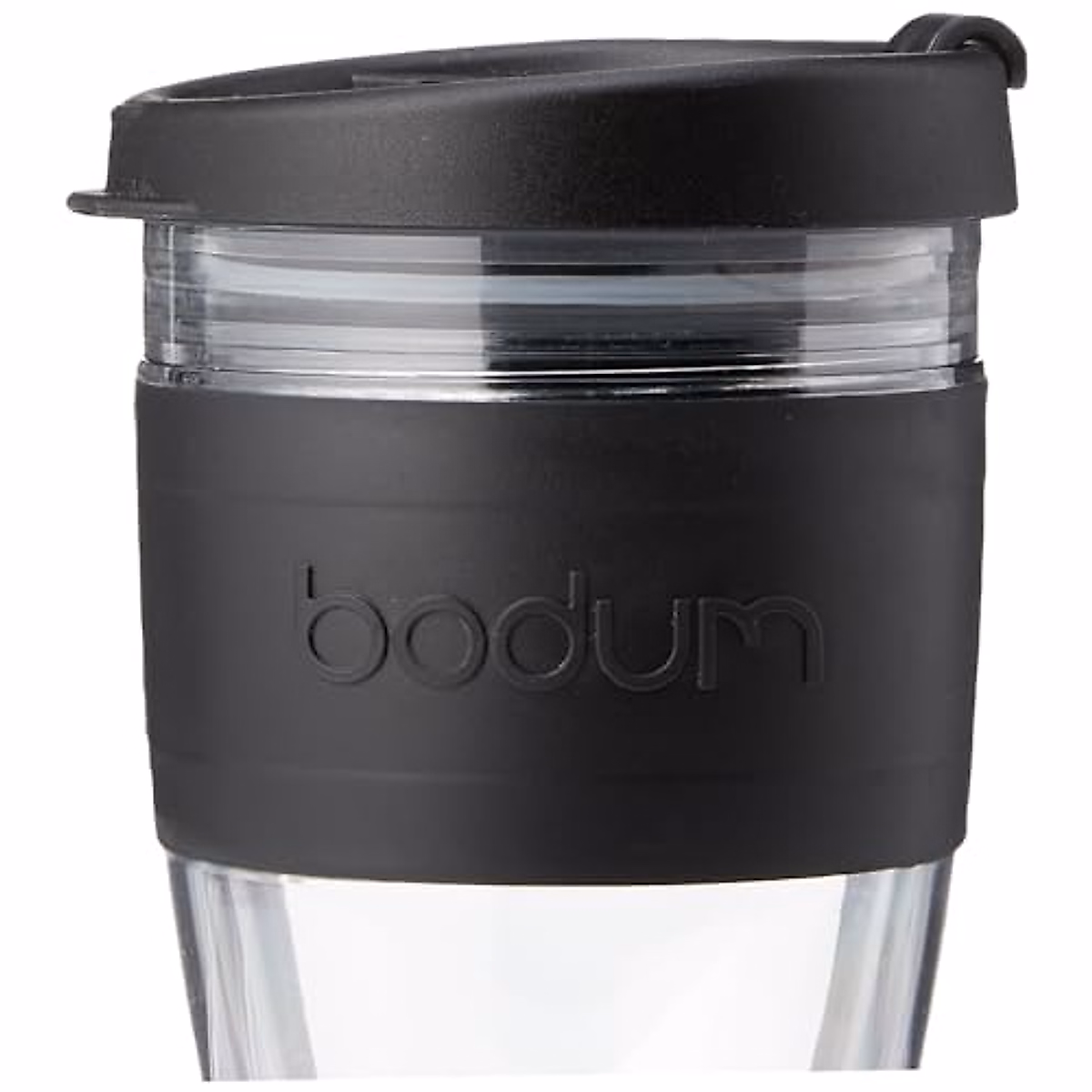 BODUM JOYCUP Travel Mug, double wall, 0.3 l, black band, Plastic