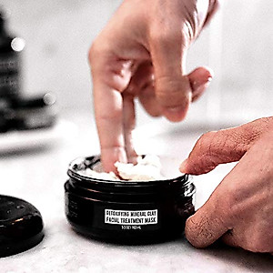 RUGGED & DAPPER Detox Mineral Clay Facial Mask | Natural Acne & Age Defense Treatment for Men- 5.5 Oz