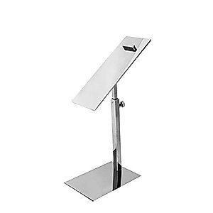 B&NN 1 Pack Silver Adjustable Hieght Shoe Display Riser Sandal Shoe Store Metal Shoe Display Stand Rack Holder