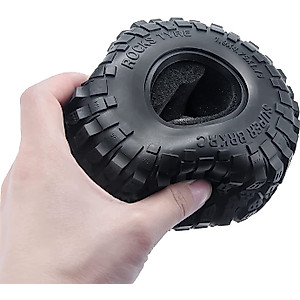 4pcs RC Crawler Tyre 1.9inch Rubber Tyres with Foam Inserts 52x120mm for 1/10 RC Crawler Car A-xial Wraith 90018 90048 RR10 SCX10 D90 T-raxxas TRX4 Wheel Tires
