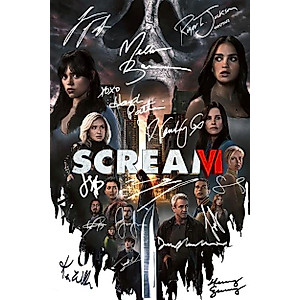 Scream VI, Scream 6 Photo - Reproduction (RP), Preprint, Preprinted (PP) Signed Autograph Autographed Photo Photograph, Melissa Barrera, Jenna Ortega, Courteney Cox, Jasmin Savoy Brown, Mason Gooding, Hayden Panettiere, Josh Segarra, Jack Champion, Liana