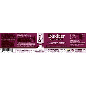 Fera Pets Bladder Support Dog and Cat Supplement – Kidney and Urinary Tract Health and Bladder Infection Prevention Supplements - Helps with Incontinence and Immune Antioxidant Vitamin