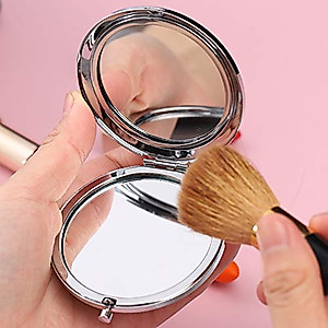 Sister Gifts from Sister Birthday Gift for Woman Compact Mirror Pocket Travel Mirrors Christmas Graduation (Silver to My Sister 1)