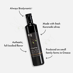 Dr. Mercola Solspring Biodynamic Organic Extra Virgin Olive Oil (Pack of 2), 16.90 F. Oz. per Bottle, Gluten Free, Soy Free, USDA Organic, Demeter Certified