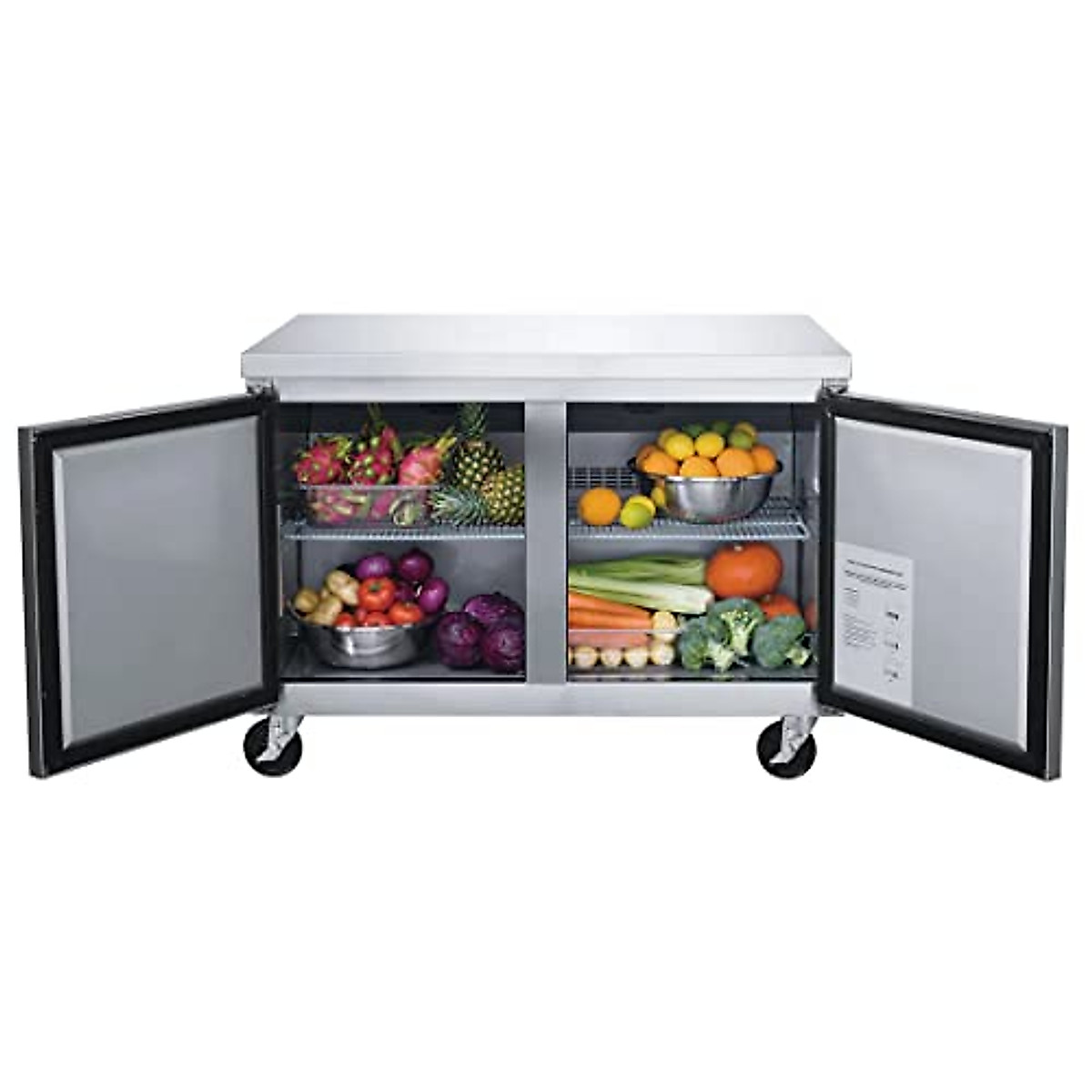 cooker and cooler EUC50R 2-Door Undercounter Commercial Refrigerator